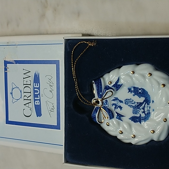 Paul Cardew | Holiday | Paul Cardew Blue White Porcelain Wreath ...